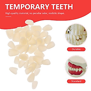 EXCEART Teeth Veneer 100 Pieces Artificial Resin Tooth Fillings Temporary Veneer Tooth Replacements Tooth Repair Supply