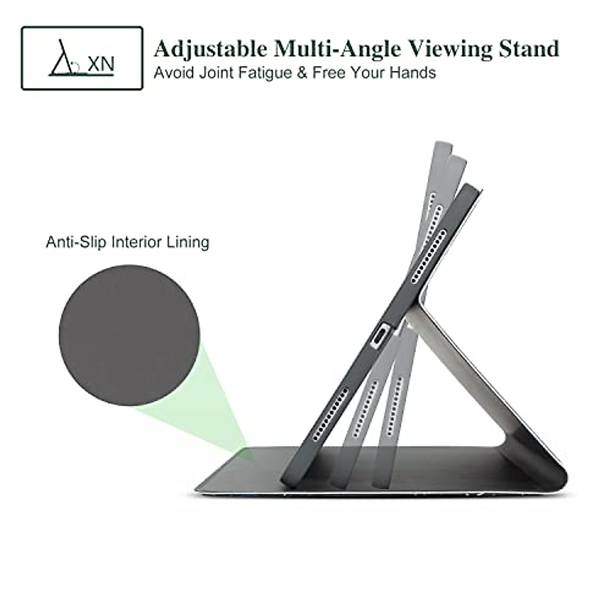 10.9 Inch iPad Air 5th Generation /iPad Air 4th Generation Case, Protective Hard Back Cover, Adjustable Smart Multi Viewing Stand, Auto Wake/Sleep, Pink CompositionBook