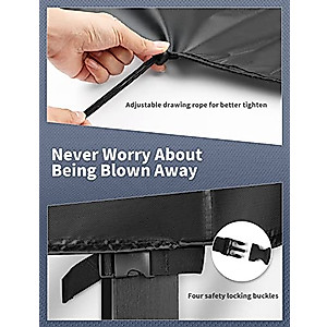 YISSVIC Patio Furniture Covers 96x64x40 inch Outdoor Furniture Covers Waterproof Windproof Anti-UV Rectangular Fits for 6-12 Seats