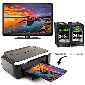 Limeink Remanufactured Ink Cartridges Replacement for PG-245XL High Yield for Pixma iP2820 MG2420 MG2520 MG2920 MG2924 MG2922 MX492 Shows Accurate Ink Level (2 Black)