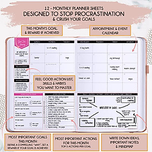 Academic Planner 2024-2025 - Dated July 2024-2025 Academic Planner, Weekly & Monthly Life Planner to Increase Productivity & Happiness, Daily Manifestation Journal, College Student, Work, Goal Journal