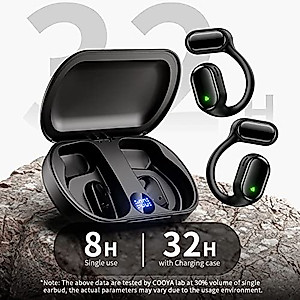 Open Ear Wireless Earbuds for iPhone 14 Pro Max 13 COOYA Bluetooth 5.3 Headphones with Dual 16mm Dynamic Drivers 32H Playtime IPX5 Waterproof Sport Headsets for Samsung Galaxy S22 Ultra Flip 4 Pixel 7