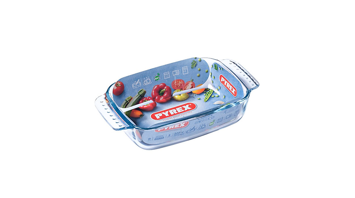 Synergy Trading Pyrex Glass Roaster - Heat Resistant 0.4 gal
