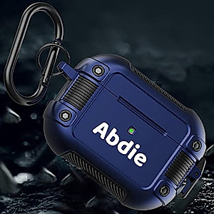 AIPNIS Custom Text Case Compatible with AirPods Pro (2nd Generation), Sturdy Shockproof Protective Case Personalized Gift,for Airpods Pro 2022 Durable Armor Cover, with Keychain