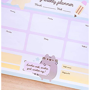 Official Pusheen A3 Desk Pad with Daily, Weekly and Monthly Calendar, Desktop Planner, Desktop Note Pad, 54 Undated Tear Off Sheets, 11.7 x 16.5 inches, To Do List - Kawaii Stationery (A3 SIZE)