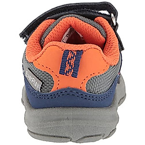 OshKosh B'Gosh Boy's Sevvy Sneaker, Navy/Orange, 4 Toddler