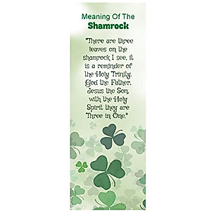 Meaning of The Shamrock - St Patrick's Day - Irish Bulk Religious Christian Bookmarks - Holy Trinity (100 Count)