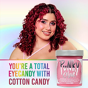Punky Cotton Candy Semi Permanent Conditioning Hair Color, Vegan, PPD and Paraben Free, lasts up to 35 washes, 3.5oz