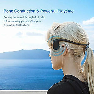 Bone Conduction Headphones Swimming, Tayogo IPX8 8GB Waterpoof Mp3 Player, Underwater Headsets for Swimming, Running, Cycling-Black