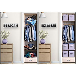 Sorbus Fabric Storage Cubes - 8 Foldable Storage Bins for Organizing Pantry, Cubbies, Toy Box - Clothes Storage & Closet Organizer - 11 Inch Collapsible Cube Baskets for Shelves with Handle