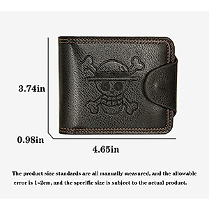 Bi-fold Leather Wallet, Wallets Cartoon Short Purse, Male Women Wallet Credit Card Holder