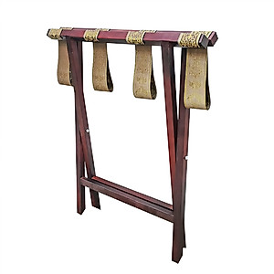 FixtureDisplays® 23.7 X 17.3 X 20" Luggage Rack with Straight-Leg Design and Durable Tapestry Webbing 104368-NF