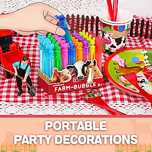 32Pcs Animal Farm Bubbles with Display Box, Party Favors for Kid, Mini Dog/Horse Bubble Wands Bulk, Birthday Decoration, Pinata Filler, Goody Bag Stuffers Supplies, Carnival Prizes, Classroom Gift Toy