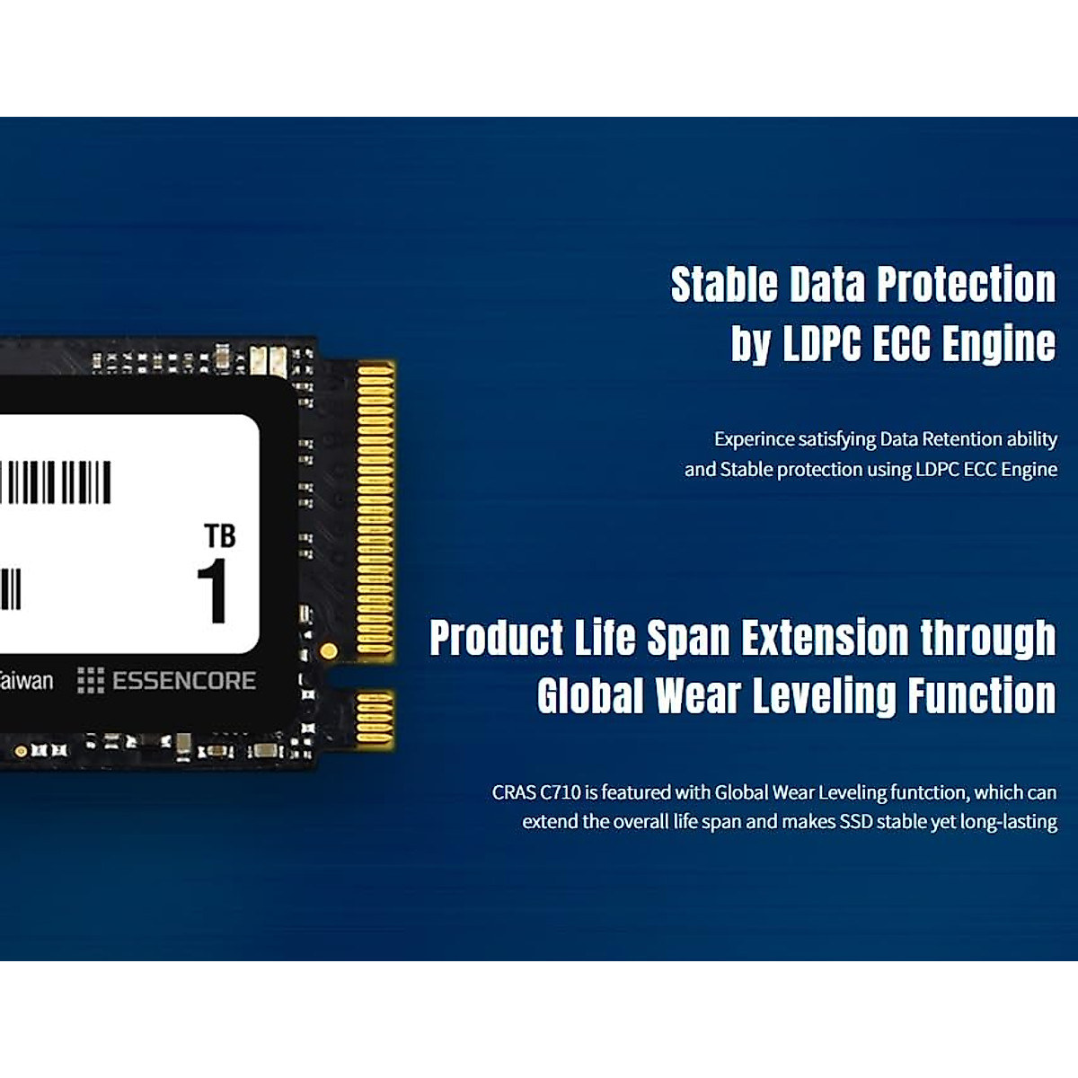 KLEVV CRAS C710 512GB M.2 NVMe PCIe Gen3x4 Internal SSD up to 2050MB/s (K512GM2SP0-C71)