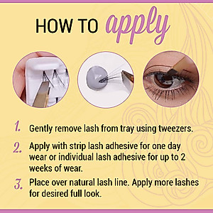 Andrea Knotted Flares False Lashes Short - Black, 4 Pack