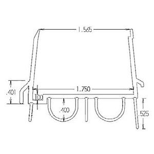 New: KS Hardware,Patent Pending, Adjustable Double Bubble Door Sweep, Draft Stopper, Under Door Seal for Exterior Doors, 1 3/4" x 42", White (42 inch)