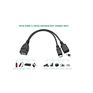 OTG Cable for TV Stick 4K Lite, Max, Cube, with Ethernet Adapter, USB HUB to Add Memory Storage and Bluetooth