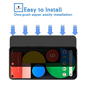 AISELAN for Google Pixel 5 Privacy Tempered Glass, [2 Pcs] Anti-Spy Anti-Scratch Anti-Peeping Privacy Screen Protector Proteceive Film for Google Pixel 5