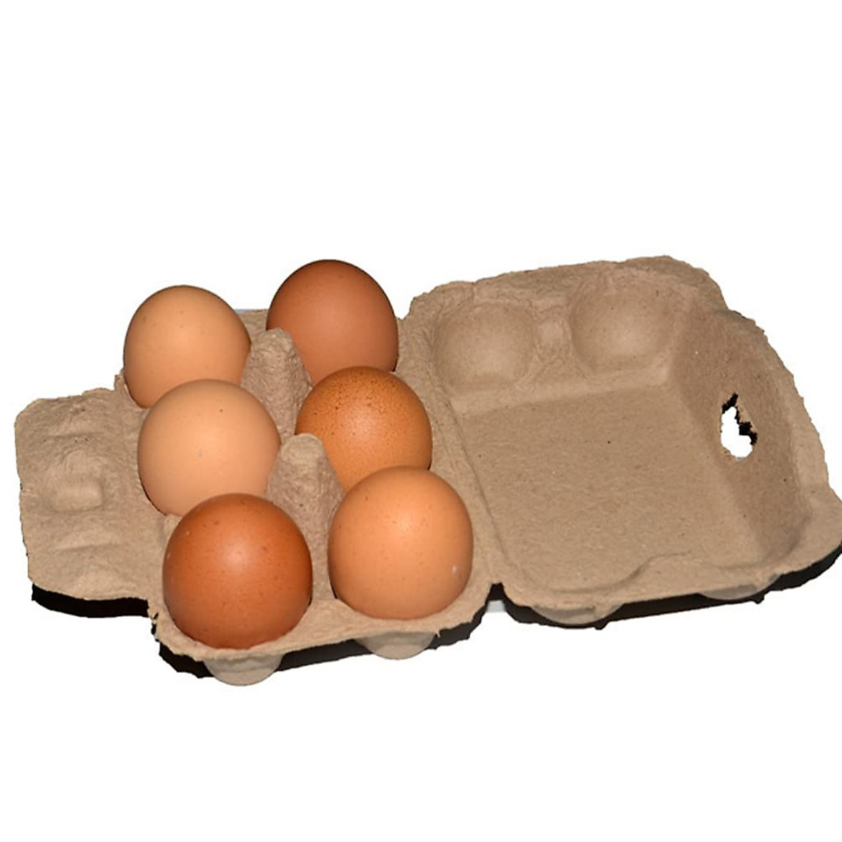 Happyyami 20pcs Egg Cartons Egg Tray Holder 6 Count Eggs Keeper Egg Bulk Container for Family Farm Market Camping Picnic Travel