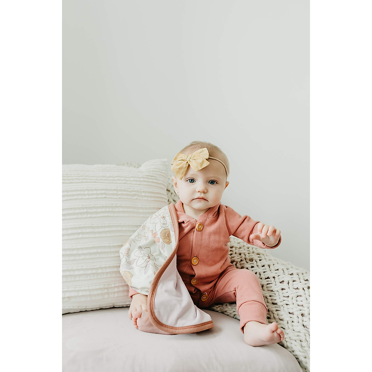 Copper Pearl Baby Security Blanket Set of 2 - Portable Size for Self-Soothing On-The-Go, Ideal Baby Blankets for Boys and Girls, Ultra-Soft, and Gift-Ready Loveys - Ferra