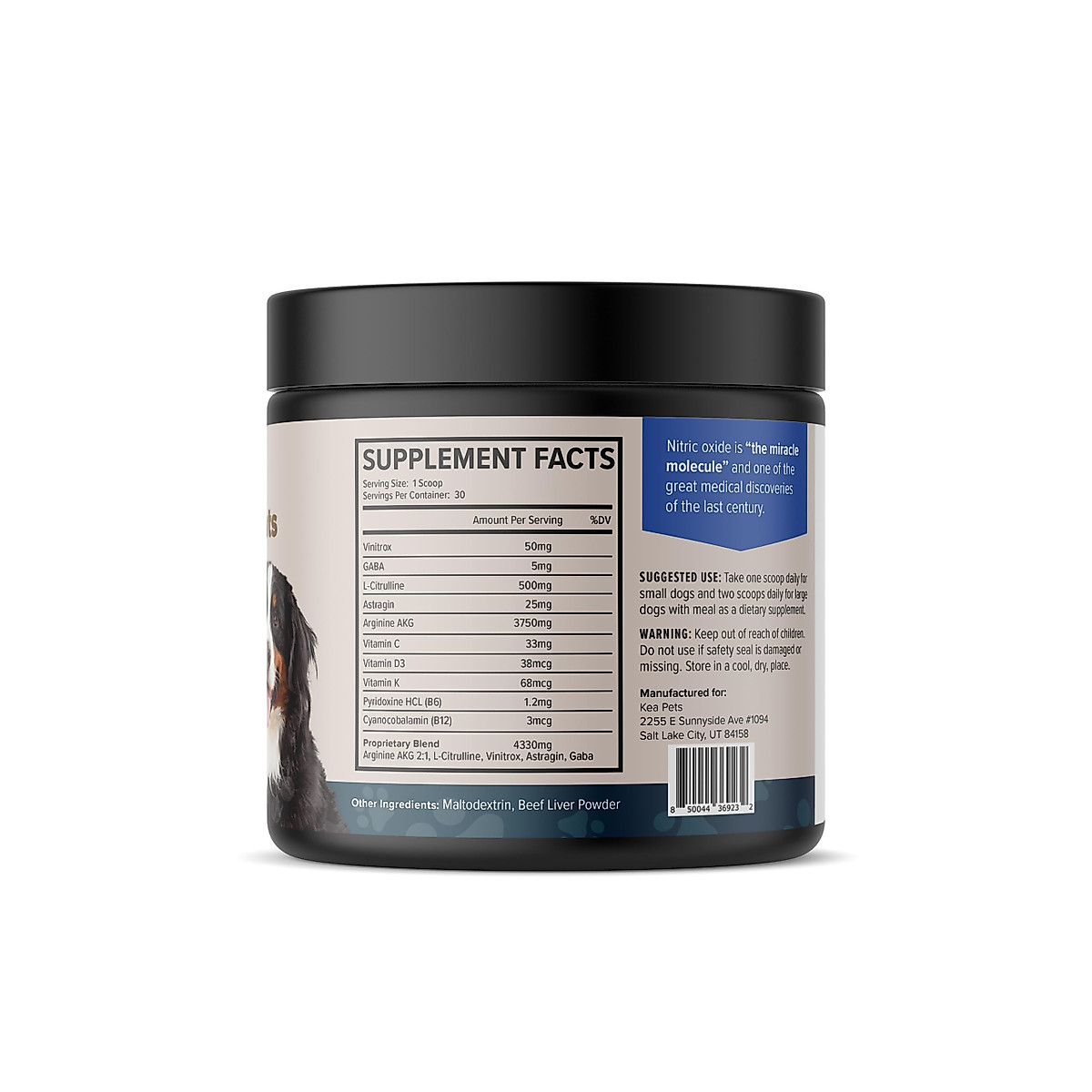 Kea Pets Doggie Condiments Cardiovascular Supplement for Dogs - Natural Dog Supplement Powder for Canine Heart Health and Performance