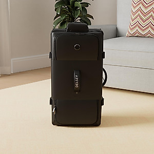 DELSEY Paris Raspail Carry On Rolling Wheeled Duffle Bag, Black