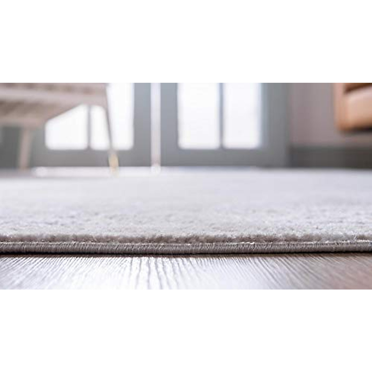 Rugs.com Oregon Collection Rug – 7' x 10' Ivory Low-Pile Rug Perfect for Living Rooms, Large Dining Rooms, Open Floorplans