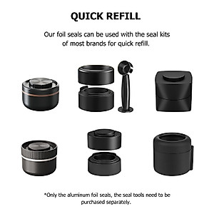 Fanativita Universal Aluminum Foil Seal Lids for Nespresso Pods Vertuo, Compatible with Nespresso Vertuo Reusable Pods, 100Pcs Coffee Pods Covers (62mm)