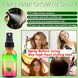 Rosemary Oil for Hair Growth,with Hair Serum for Hair Growth,Heat Protectant Spray,Biotin Argan Oil Hair Growth Products for Thinning Hair & Hair Loss Treatment,Birthday Gifts for Women Mom Her Men