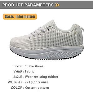 FOR U DESIGNS Fashionable Women Walking Shoes Casual Fitness Shake Wedges Sneaker US 7