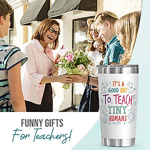 AXIARA Teacher Appreciation Gifts - 20 oz Stainless Steel Insulated Coffee Tumbler with Lid - Teachers Day Graduation Birthday Christmas Thank You Appreciation Gifts For Teacher Women Coworkers