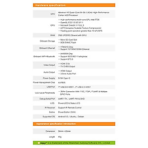 Orange Pi 3 LTS Allwinner H6 2GB LPDDR3 8GB EMMC Flash Quad Core 64 Bit Single Board Computer Support Android 9.0, Ubuntu, Debian Mini PC (PI3 LTS)