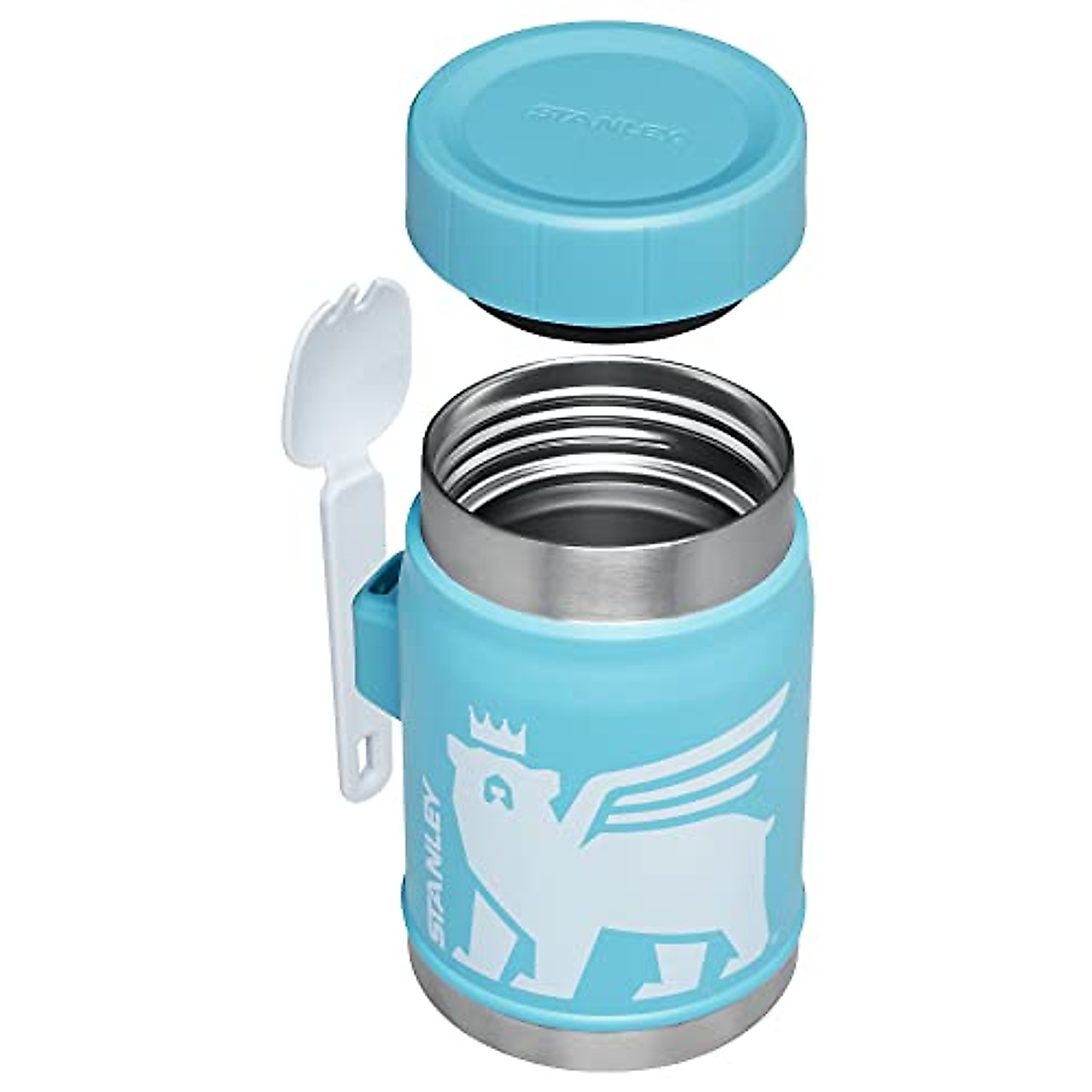 Stanley Heritage Insulated Food Jar for Kids (8 and Above) with Spork, 14oz Stainless Steel Kids’ Lunch Box, Dishwasher Safe and BPA-Free