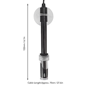 PH Electrode Probe Connector, Easy to Use Accurate Stable Measurement Small Portable Cable Length 70cm BNC Electrode Probe Connector for Hydroponics