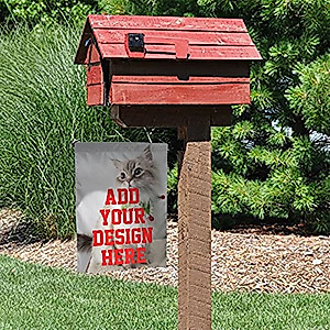 Custom Garden Flag Personalized Design Your Favorite Text Picture Photo Double Sided Printed Garden Flags Good Wrinkle Resistance Durable Not Easy To Fade Yard Flag For Courtyard Balcony Garden Etc 12 X 18 In