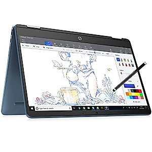 HP Newest Laptop X360 14a Chromebook 14" HD Touchscreen, Intel Quad Core N4120, 4GB DDR4 64GB eMMC WiFi HD Webcam Stereo Speakers Bluetooth 5.0 FD Pen Forest Teal