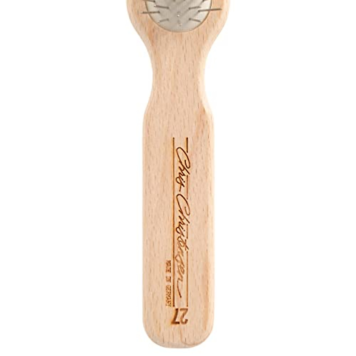 Chris Christensen 27 mm Oblong Pin Dog Brush, Original Series, Groom Like a Professional, Stainless Steel Pins, Lightweight Beech Wood Body, Ground and Polished Tips