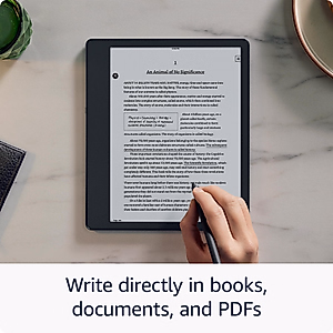 Introducing Kindle Scribe (64 GB), the first Kindle for reading and writing, with a 10.2” 300 ppi Paperwhite display, includes Premium Pen