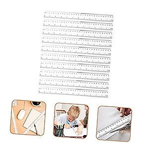 NUOBESTY 20pcs Ruler Ruler Rulers Shatterproof Ruler Clear Ruler Metric Ruler Plastic Rulers Classroom Supplies Technical Drawing Ruler Rulers Bulk for Classroom Use Scale