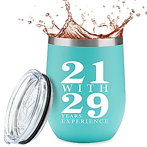 50th Birthday Birthday Gifts for Women – Happy 50th Birthday Wine Tumbler Cup,Turning 50 Year Old Birthday Party Decor for Mom,Men,Aunt,Sister