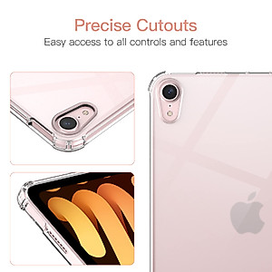 Case Compatible with iPad Mini 6 (8.3 inch, 2021), Slim and Light, Matte Non-Slip,Yellowing Resistant, Hard Back, Soft Frame, Fully Supports Pencil 2, Case for Mini 6