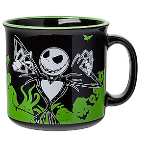 Silver Buffalo Nightmare Before Christmas Scary Jack 20oz Ceramic Camper Mug