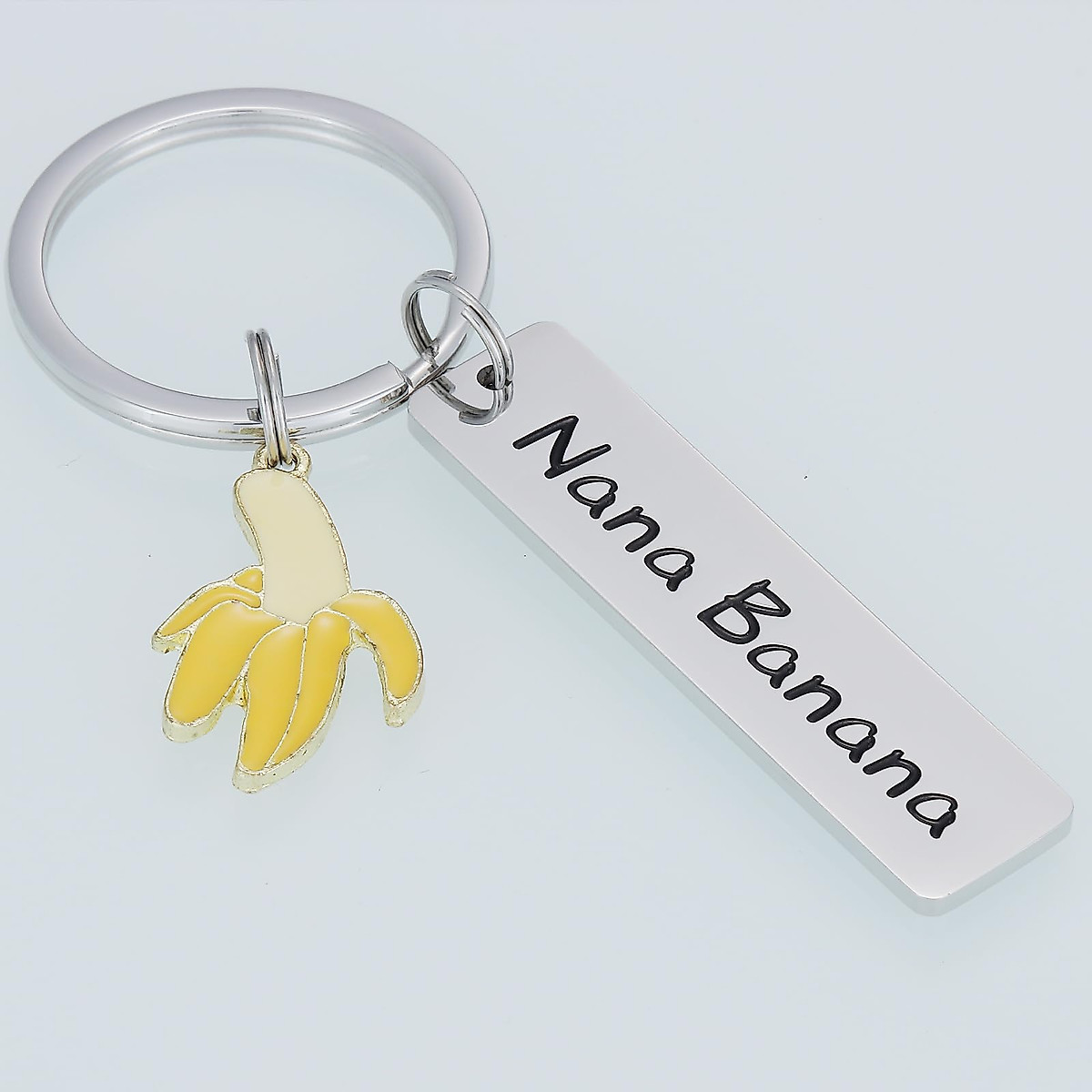 HUTIMY Nana Banana Gifts Keychains for Women Grandma Birthday Unique from Granddaughter Grandkids Bana Banana Keychain