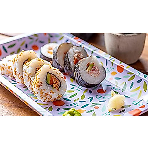 Puff Plate Decorative Metal Serving Tray - Cute Room Decor for Desk, Bathtub, Jewelry, Candle, Food or Coffee Table (Simple Citrus)