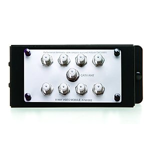 Legrand - OnQ 1X8 Enhanced Passive Video Splitter, Coaxial Cable Splitter for Quality Video, Cable Splitter Approved for Digital Cable, HDTV, and High-Speed Internet, 1GHz, VM1002