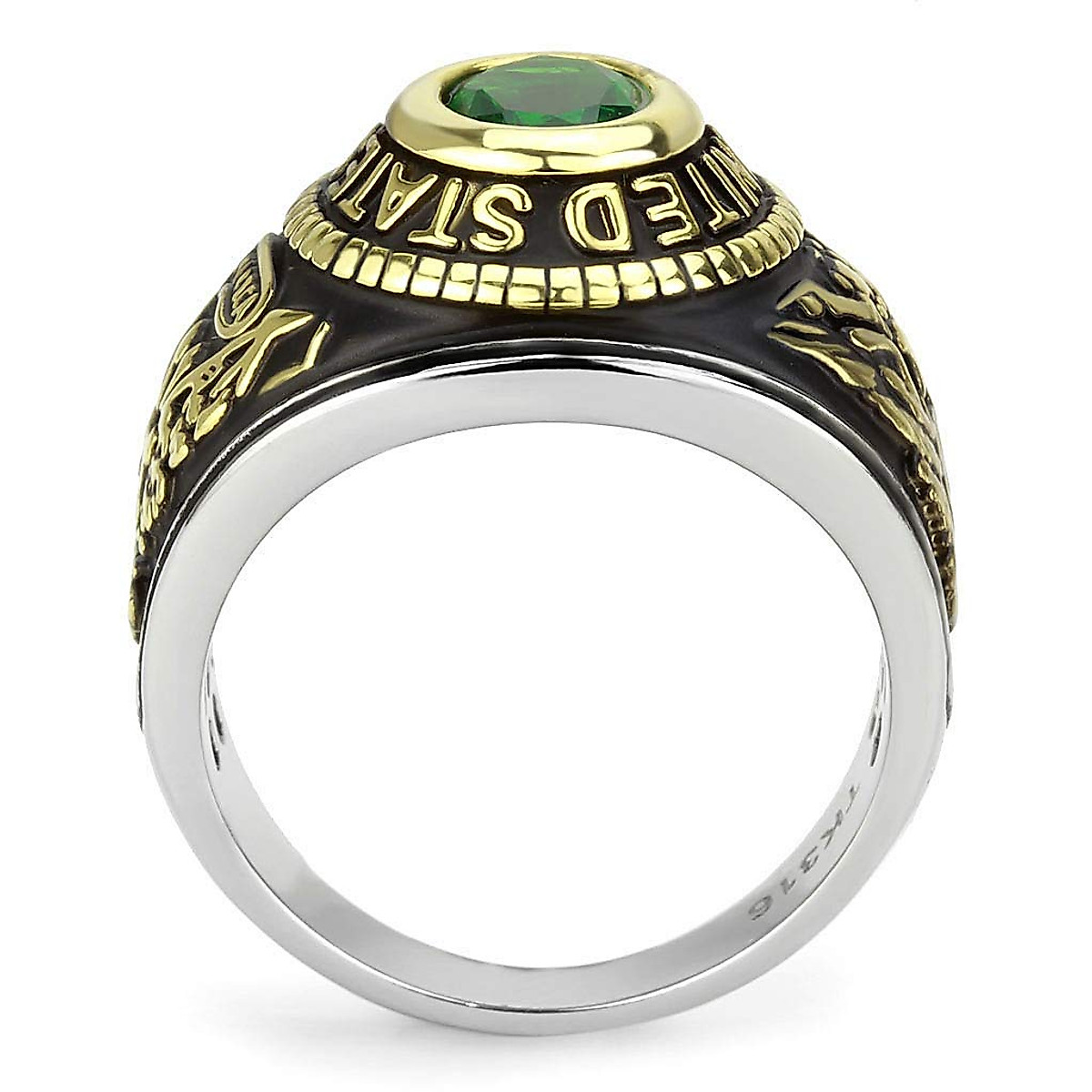 YVO Customizable Unisex Army Ring - Free Engraving Included - Size 9