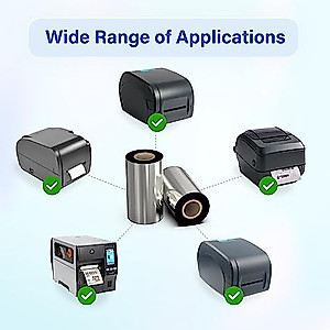 4.33" x 1476' (110mm X 450m) Thermal Transfer Wax Resin Ribbon for Label Tag Barcode Printing for Zebra,TEC,DATAMAX,etc