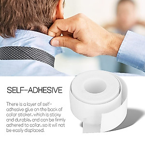 Collar Protector Sweat Pads, Disposable Sweat Prevention Adhesive White Self-Adhesive Anti-Dirty Neck Liner Tape Patches Shielding