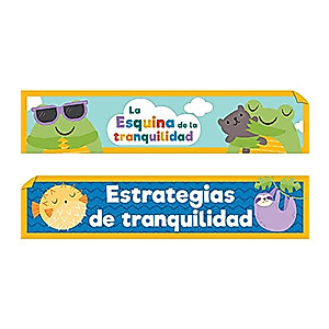 Carson Dellosa Estrategias de tranquilidad/Calming Strategies Instructional Set—2-Sided Banner, Calming Strategy Reminders, and Bookmarks for Social Emotional Learning, Spanish Edition (69 pc)
