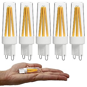 NextClimb 2200K G9 LED Bulb - The Warmest G9 LED Bulb Dimmable on Amazon - G9 Bulb Base - Low Consumption (3W) - 120V AC - Dimmable LED Light Bulbs G9 (5 Pack, Warm)